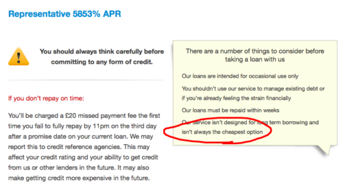 Wonga’s (Hidden) Interest Rate from Hell