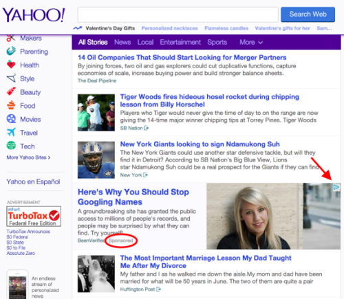 Can You Spot the Ad: Yahoo! - Truth in Advertising
