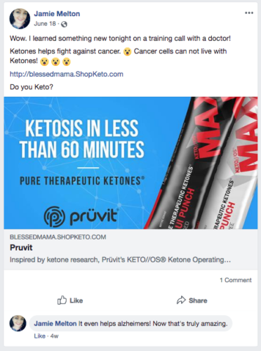 Prüvit Distributors, Co-Founder Making Illegal Health Claims