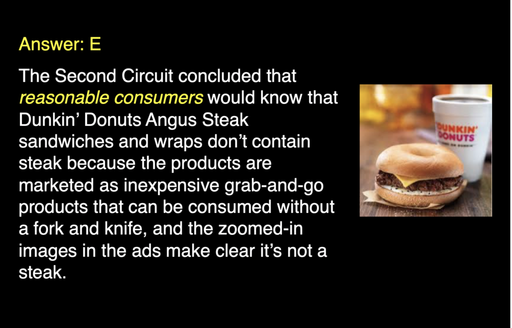 2020 Reasonable Consumer Quiz