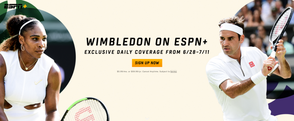 Wimbledon on ESPN+