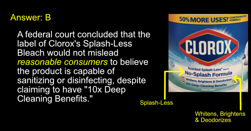 2021 Reasonable Consumer Quiz