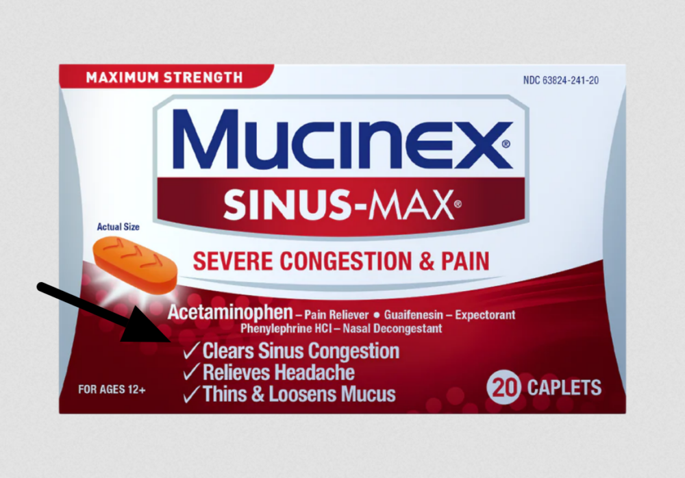 Sudafed PE, DayQuil, NyQuil, and Mucinex Cold and Flu Products