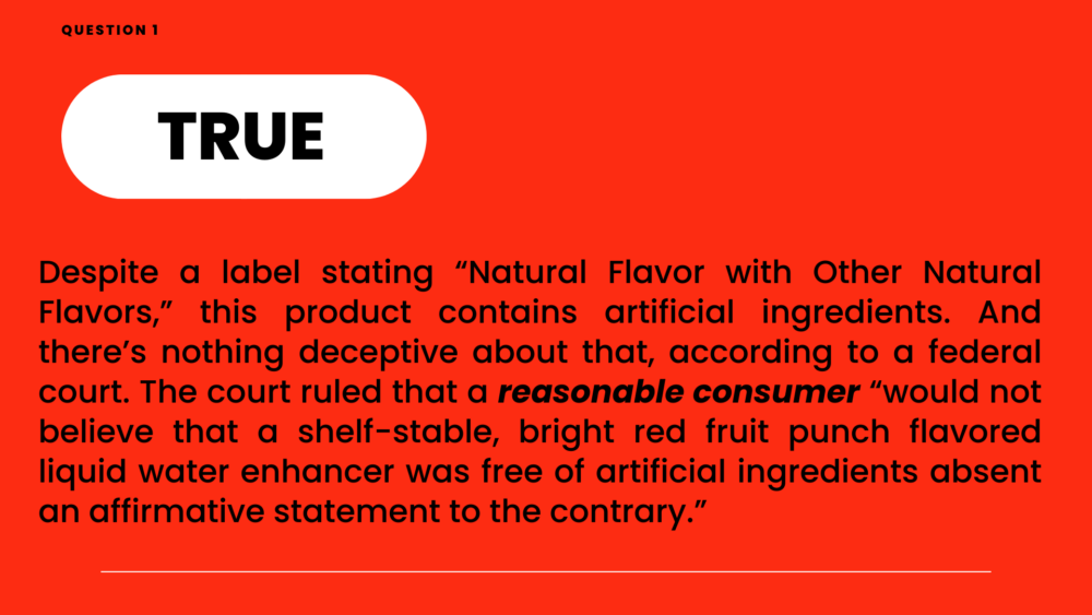 2023 Reasonable Consumer Quiz